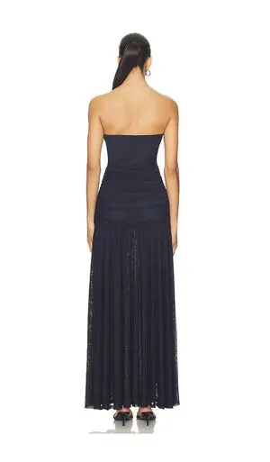 NIA Abbott Kinney Strapless Maxi Dress - Midnight