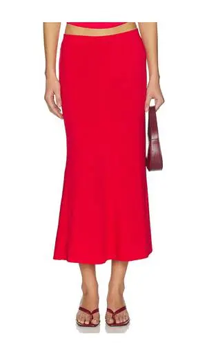 BELLA VENICE The Jessie Slip Maxi Skirt - Red