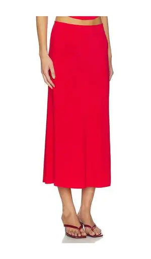 BELLA VENICE The Jessie Slip Maxi Skirt - Red