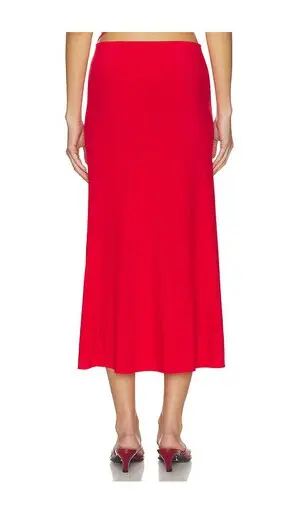 BELLA VENICE The Jessie Slip Maxi Skirt - Red