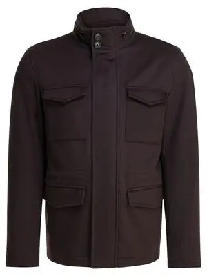 Herno Wool And Cashmere Short Coat - Brown