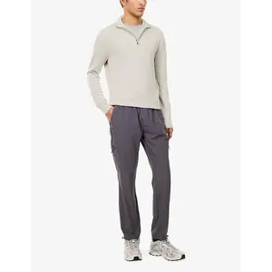BELIER Funnel-neck Half-zip Knitted Sweater - Pebble
