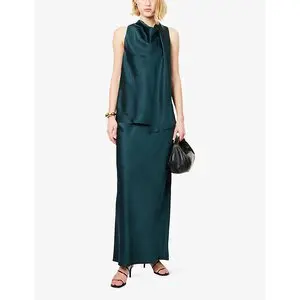 Vince Fluid Satin Column Maxi Skirt