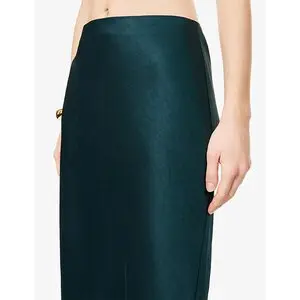 Vince Fluid Satin Column Maxi Skirt