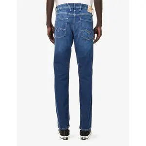 REPLAY Anbass Slim-fit Stretch-denim Jeans - Blue