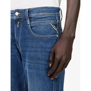 REPLAY Anbass Slim-fit Stretch-denim Jeans - Blue