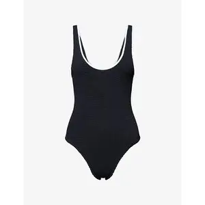Hunza G Faye Seersucker Swimsuit - Black