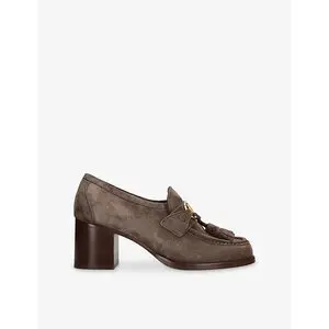 Valentino Garavani Vlogo 60 Suede Heeled Loafers