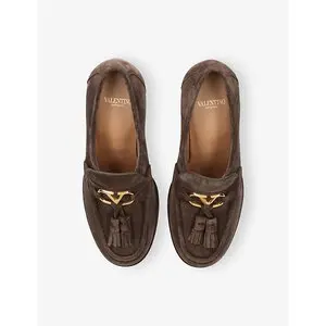 Valentino Garavani Vlogo 60 Suede Heeled Loafers