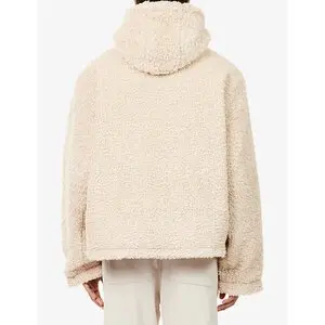 COLE BUXTON Fixed-hood Zip-through Faux-shearling Jacket
