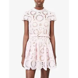 SELF-PORTRAIT Floral Lace Mini Dress