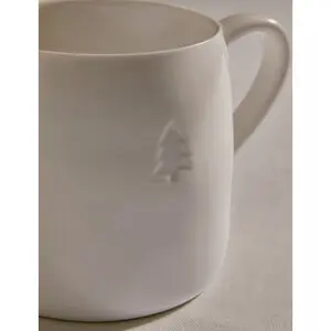THE WHITE COMPANY Fir Tree Porcelain Mug 10cm