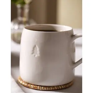 THE WHITE COMPANY Fir Tree Porcelain Mug 10cm