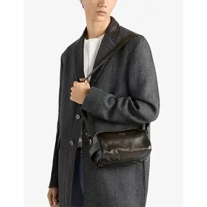 Prada Antiqued Leather Shoulder Bag