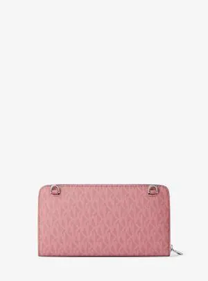 Michael Kors Jet Set Large Signature Logo Continental Crossbody Bag