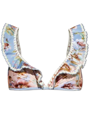 Zimmermann Floral Bikini Top - Blue