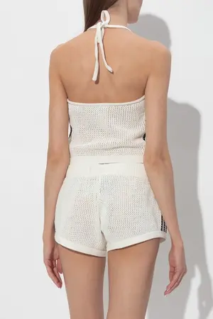 ADIDAS ORIGINALS Openwork Knit Halterneck Top