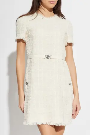 Versace Tweed Mini Dress With Lurex Thread