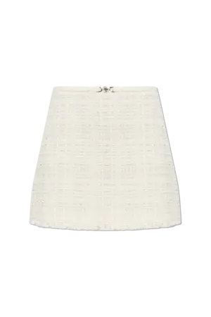 Versace Tweed Mini Skirt With Lurex Thread