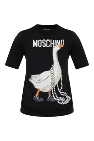 Moschino Decorative Pattern Top - Black