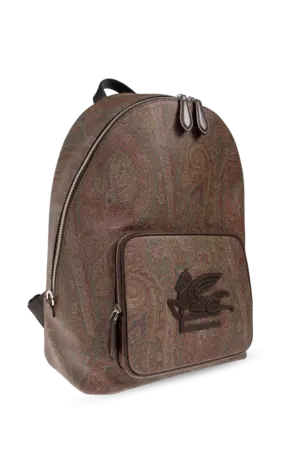 Etro Backpack With Logo - Brown
