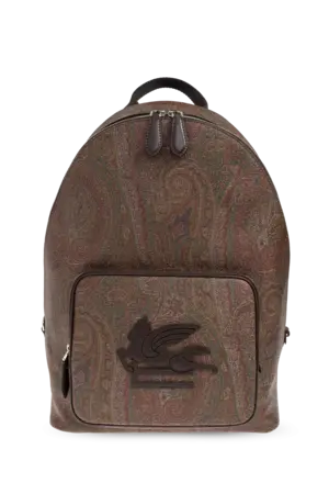 Etro Backpack With Logo - Brown