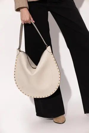 Isabel Marant Leather Hobo Shoulder Bag - Cream