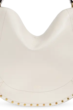 Isabel Marant Leather Hobo Shoulder Bag - Cream