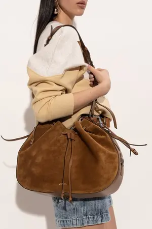 Isabel Marant Étoile Suede 'bolton Hobo' Shoulder Bag - Brown