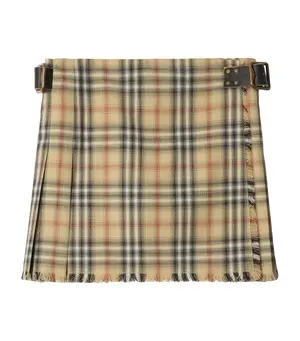 Burberry Wool Check Mini Kilt