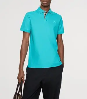 Burberry Cotton Check-placket Slim Polo Shirt