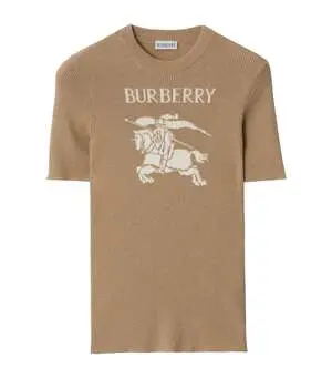 Burberry Metallic Wool-blend Top