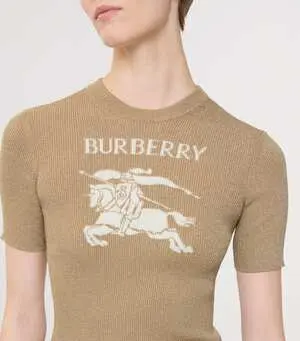 Burberry Metallic Wool-blend Top
