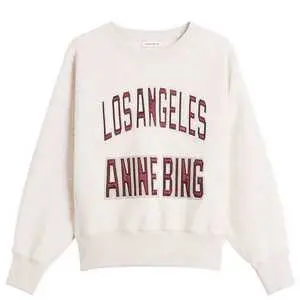 ANINE BING Harry Shrunken Sweatshirt - Beige