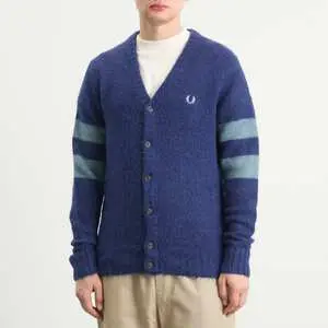Fred Perry Chunky Tipped Sleeve Alpaca Cardigan