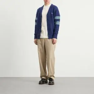 Fred Perry Chunky Tipped Sleeve Alpaca Cardigan