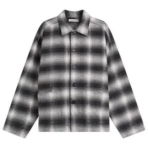 You Must Create Pj Check Flannel Overshirt - Black/olive