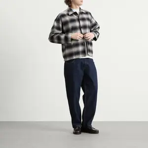 You Must Create Pj Check Flannel Overshirt - Black/olive