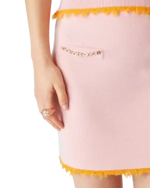 Casablanca Merino Wool Mini Skirt - Multicolor