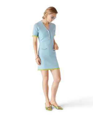 Casablanca Merino Wool Mini Dress - Multicolor