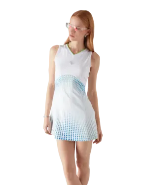Casablanca Tennis Printed Racer Dress - White