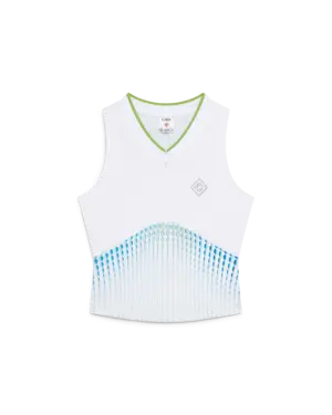 Casablanca Tennis Printed Racer Top - Multicolor