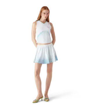 Casablanca Tennis Printed Racer Top - Multicolor