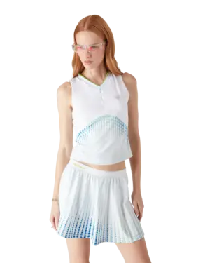 Casablanca Tennis Printed Racer Top - Multicolor