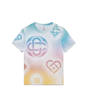 Casablanca Halftone Logo Fitted Short Sleeve T-shirt - Multicolor