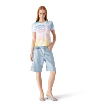 Casablanca Halftone Logo Fitted Short Sleeve T-shirt - Multicolor