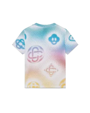 Casablanca Halftone Logo Fitted Short Sleeve T-shirt - Multicolor