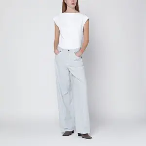 HAIKURE Cotton Denim Wide-leg Jeans