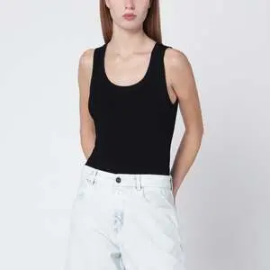 Alaïa Ribbed Knit Bodysuit - Black