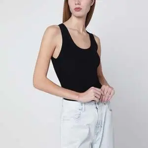 Alaïa Ribbed Knit Bodysuit - Black